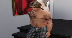 Why are there tiger stripes on my Sim's body?
